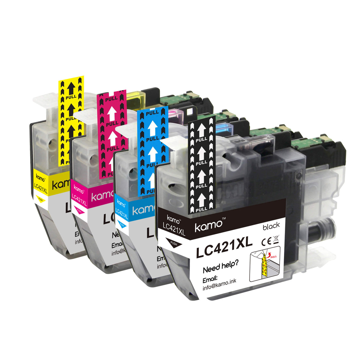 Kamo LC-421 XL for Brother LC-421 LC-421XL Ink Cartridges (4 Pack)