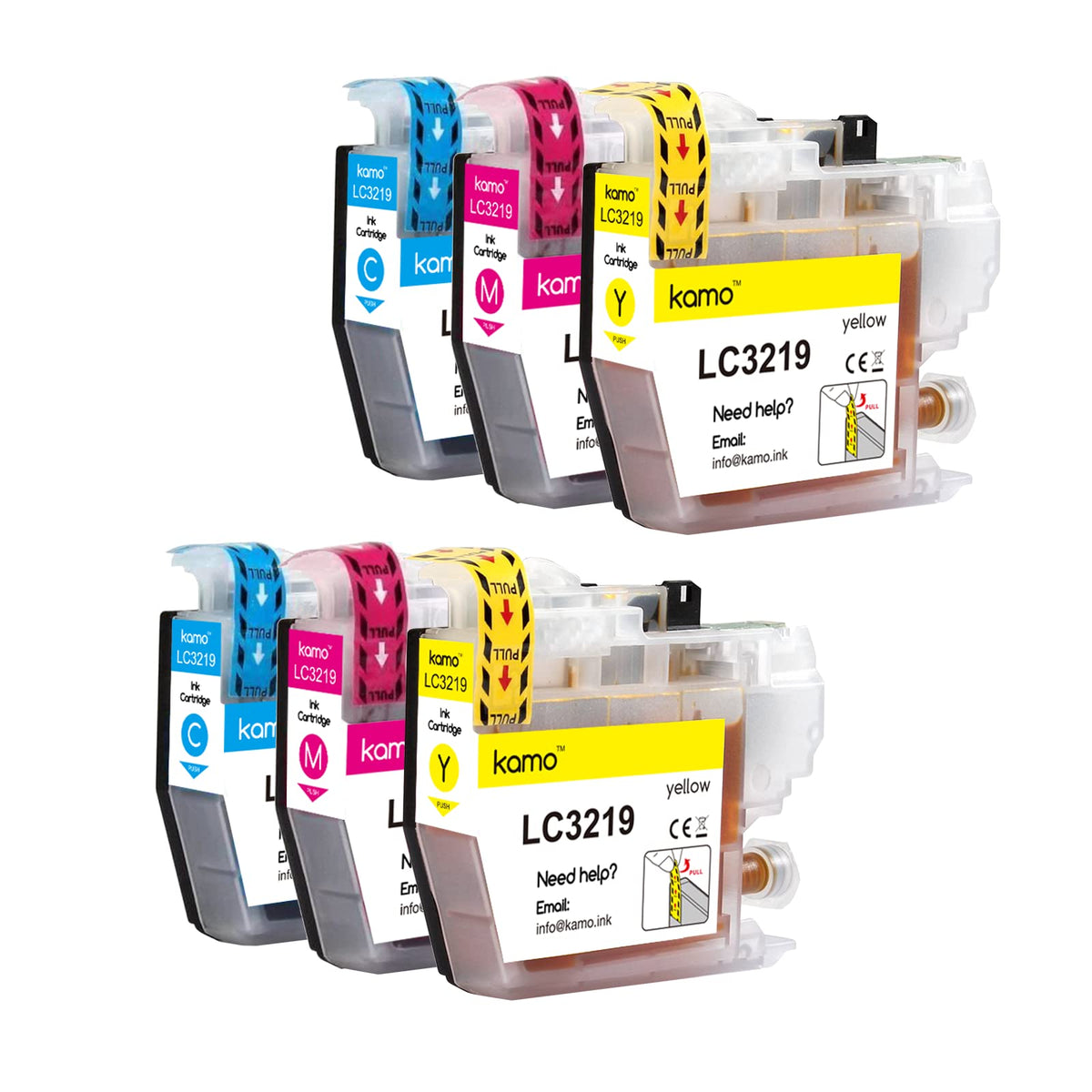 Kamo LC-3219 XL Compatible with Brother LC3219 LC3217 Colour Ink Cartridges