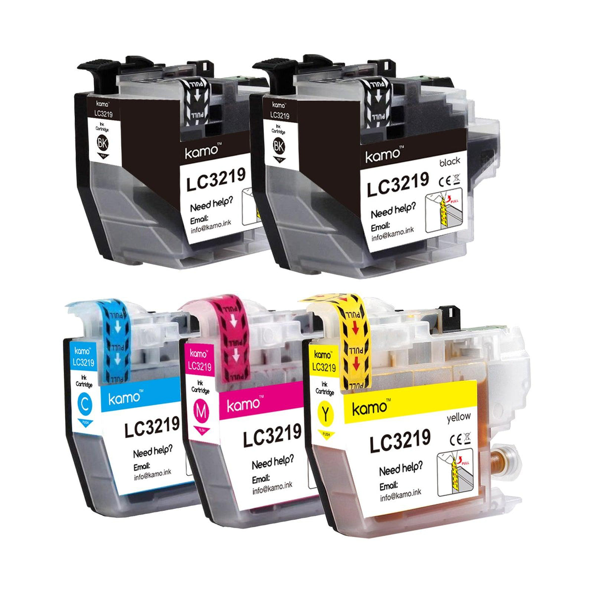 Kamo LC-3219 XL for Brother LC-3217 LC-3219 XL Ink Cartridges (5 Pack)